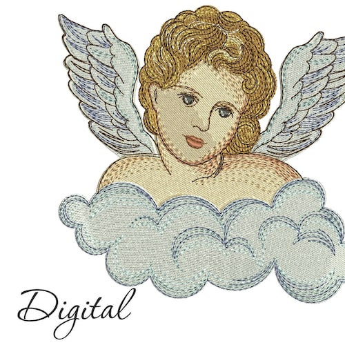 Little Angel Embroidery Design 2 Sizes Instant Download - Etsy