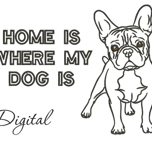 Studious French Bulldog Back to School Applique Embroidery - Etsy