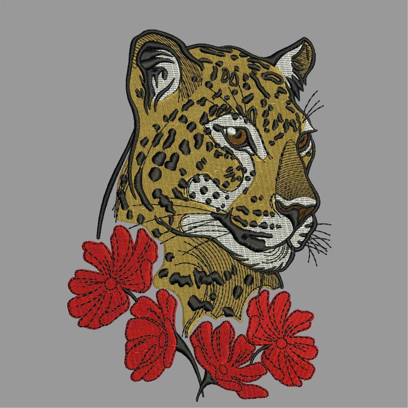 LEOPARD Machine Embroidery Design - Etsy
