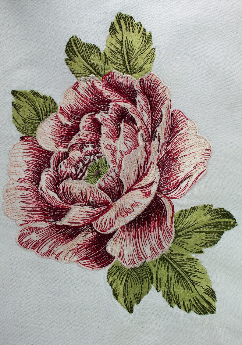 Peony Flowers Machine Embroidery Design - Etsy
