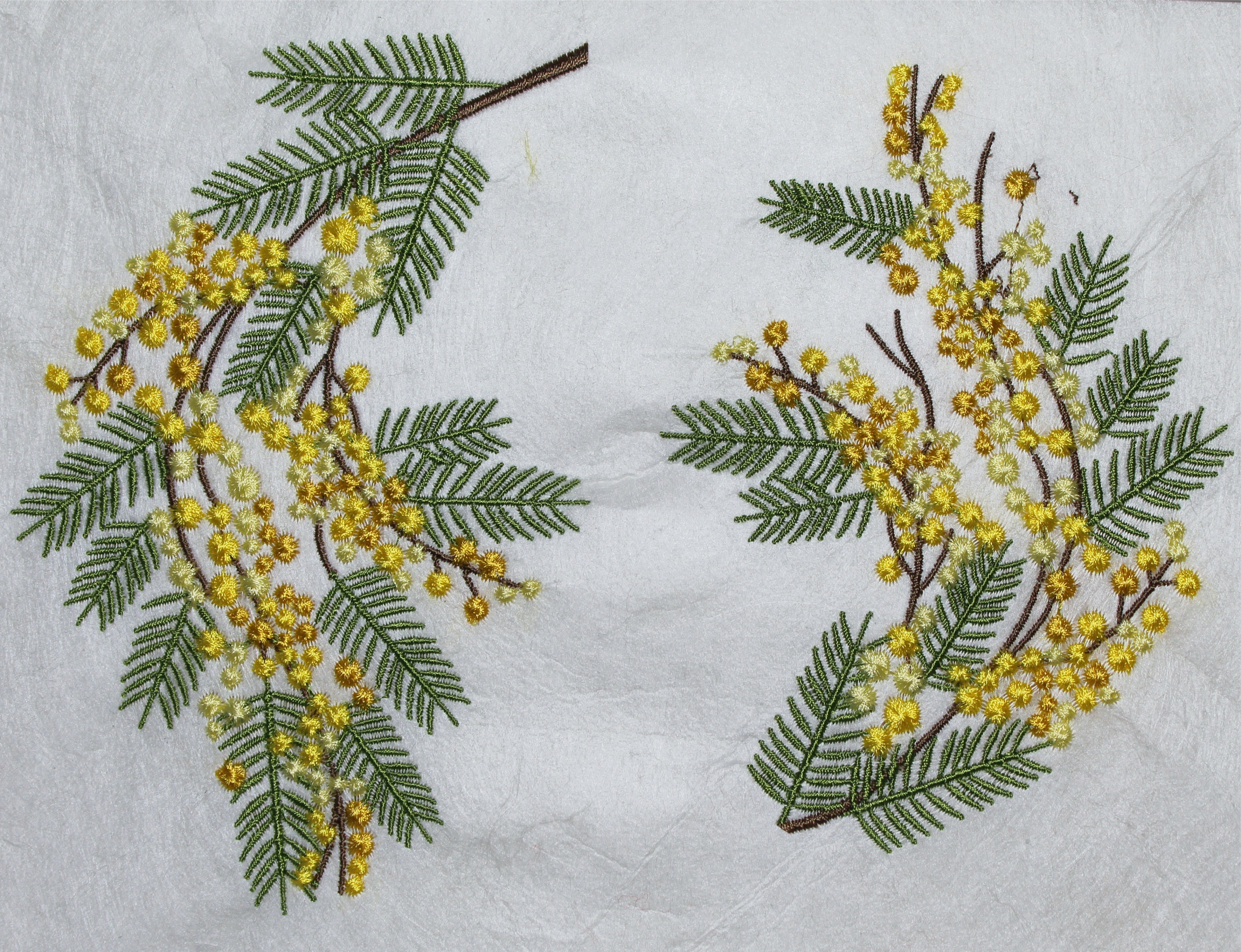 Mimosa Machine Embroidery Design Flowers Design | Etsy