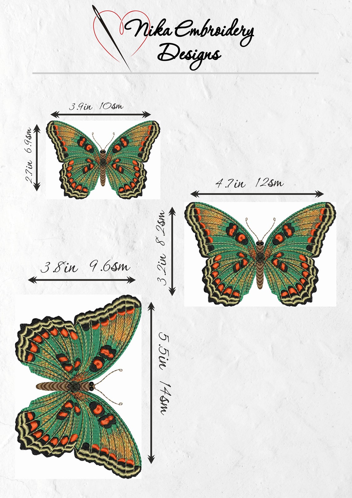 Butterfly Machine Embroidery Design - Etsy