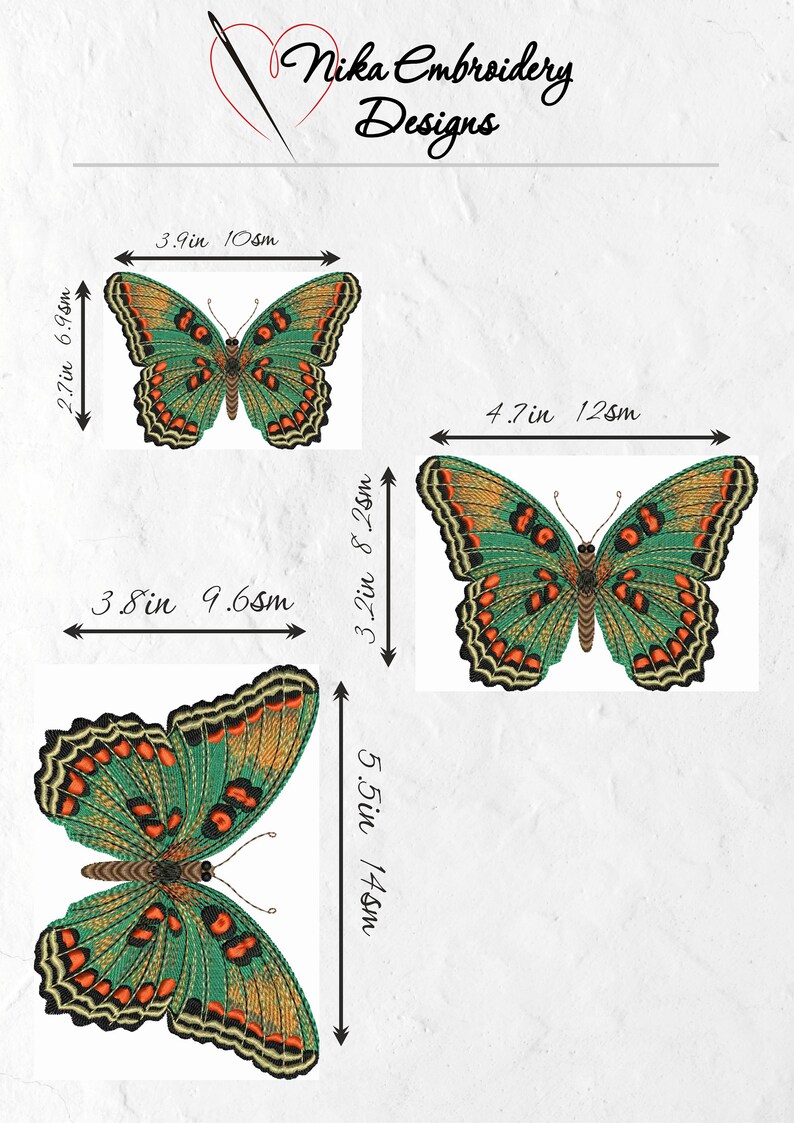 Butterfly Machine Embroidery Design - Etsy