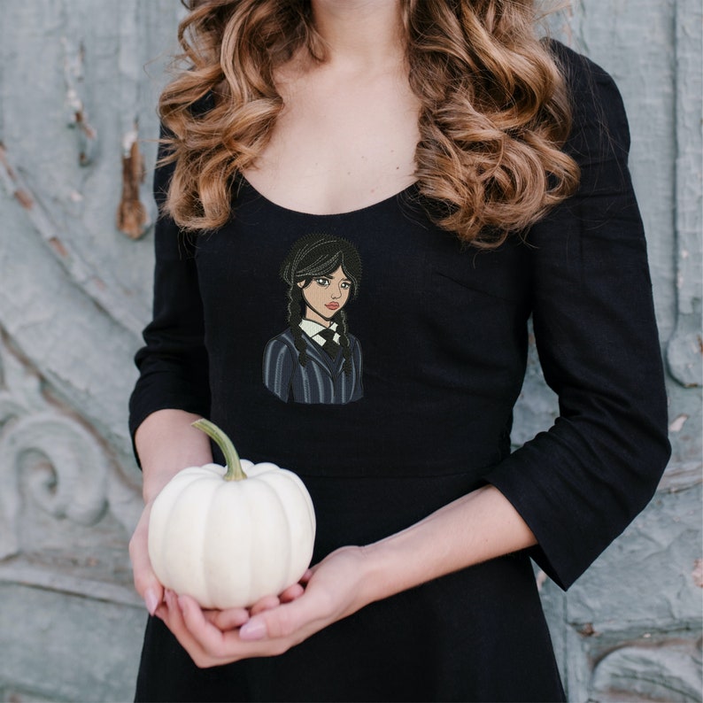 Machine Embroidery Design Wednesday Addams - Etsy UK