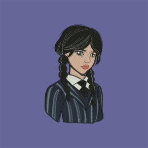 Machine Embroidery Design Wednesday Addams - Etsy UK