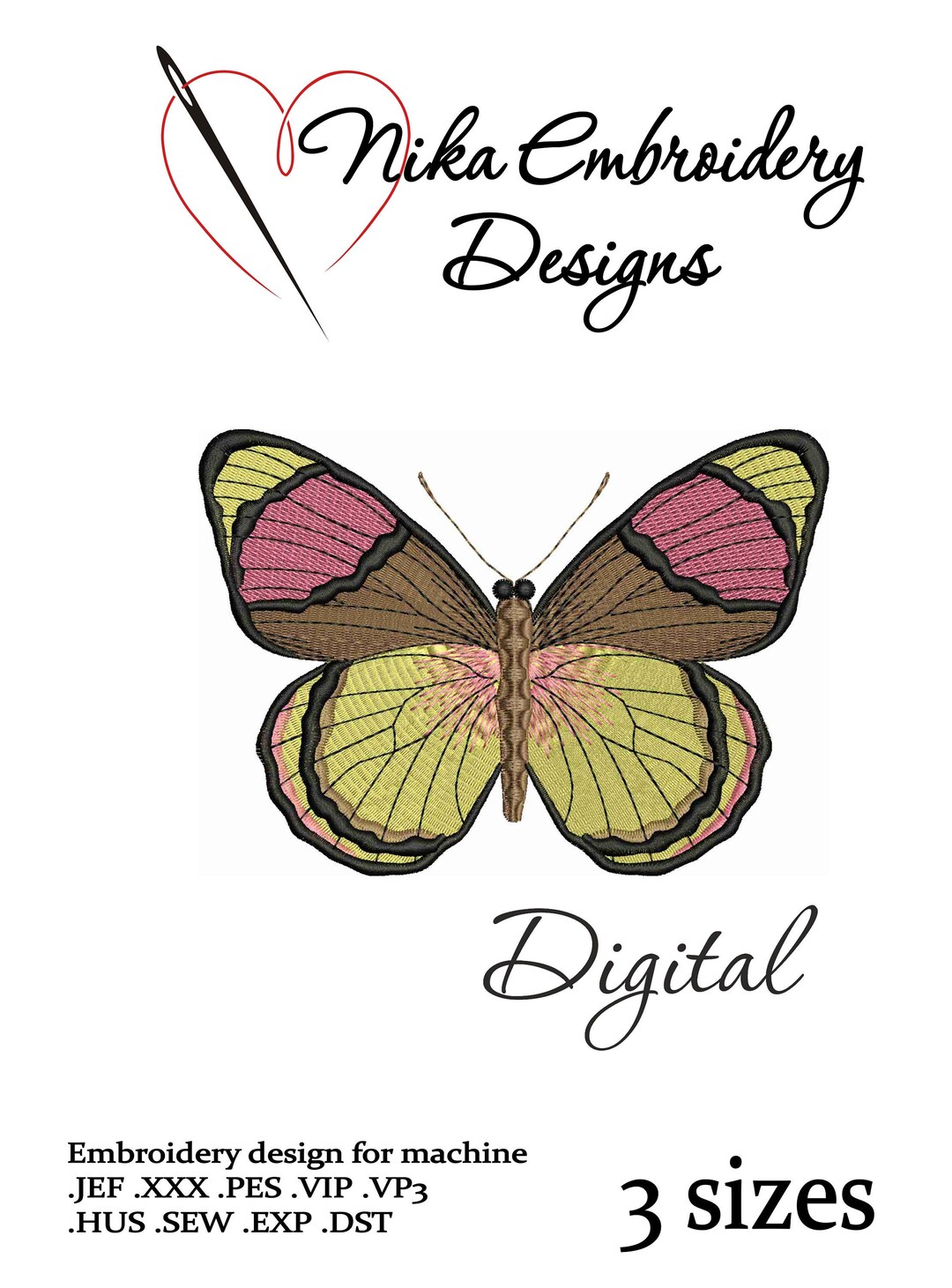 Butterfly Machine Embroidery Design - Etsy