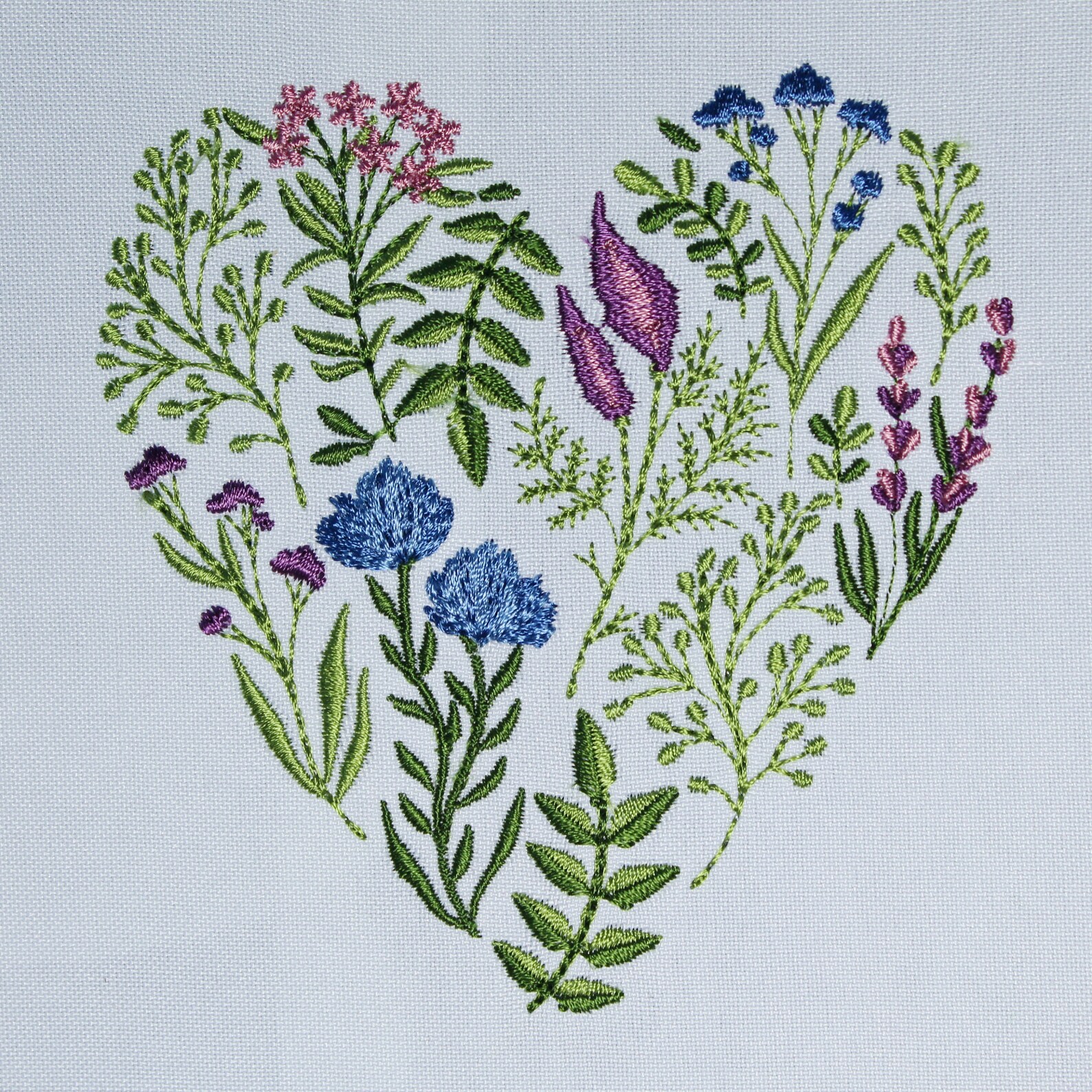 Flower Heart Machine Embroidery Design, Wild Herbs, Valentines Day ...