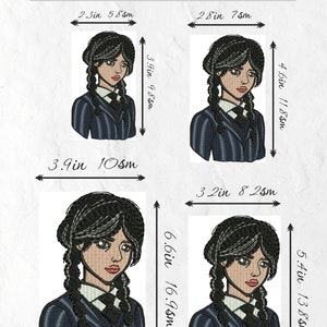 Machine Embroidery Design Wednesday Addams - Etsy UK