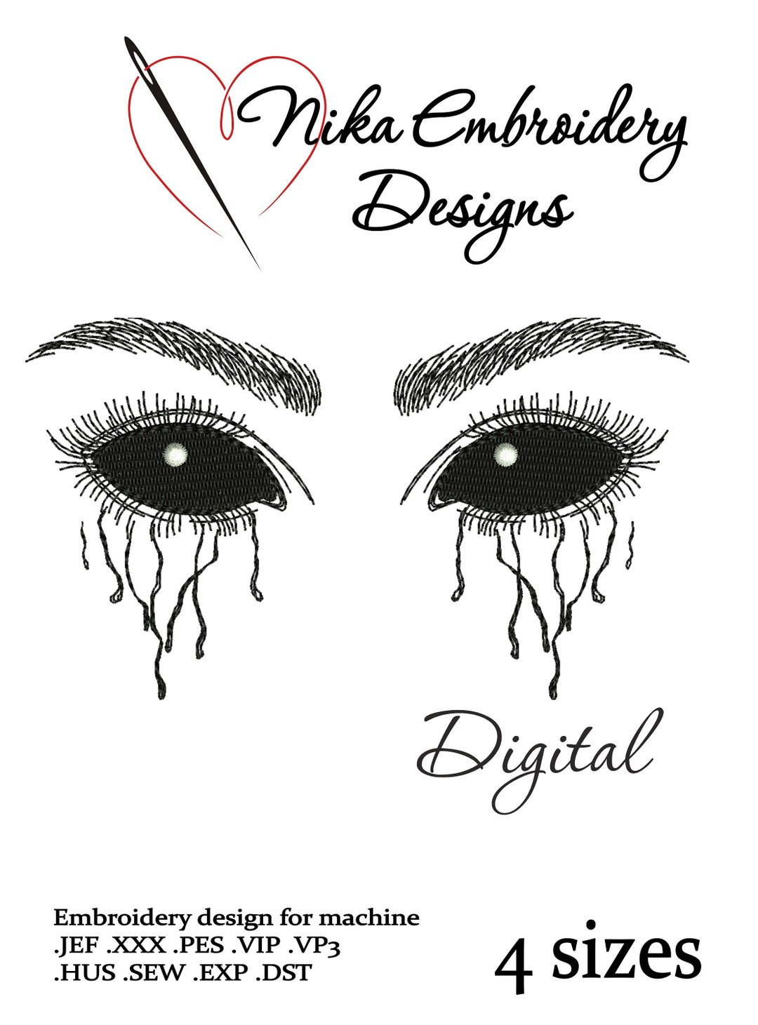 Eyes Machine Embroidery Design - Etsy