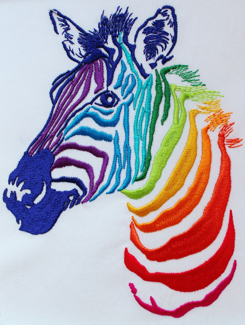 Machine Embroidery Design Zebra - Etsy