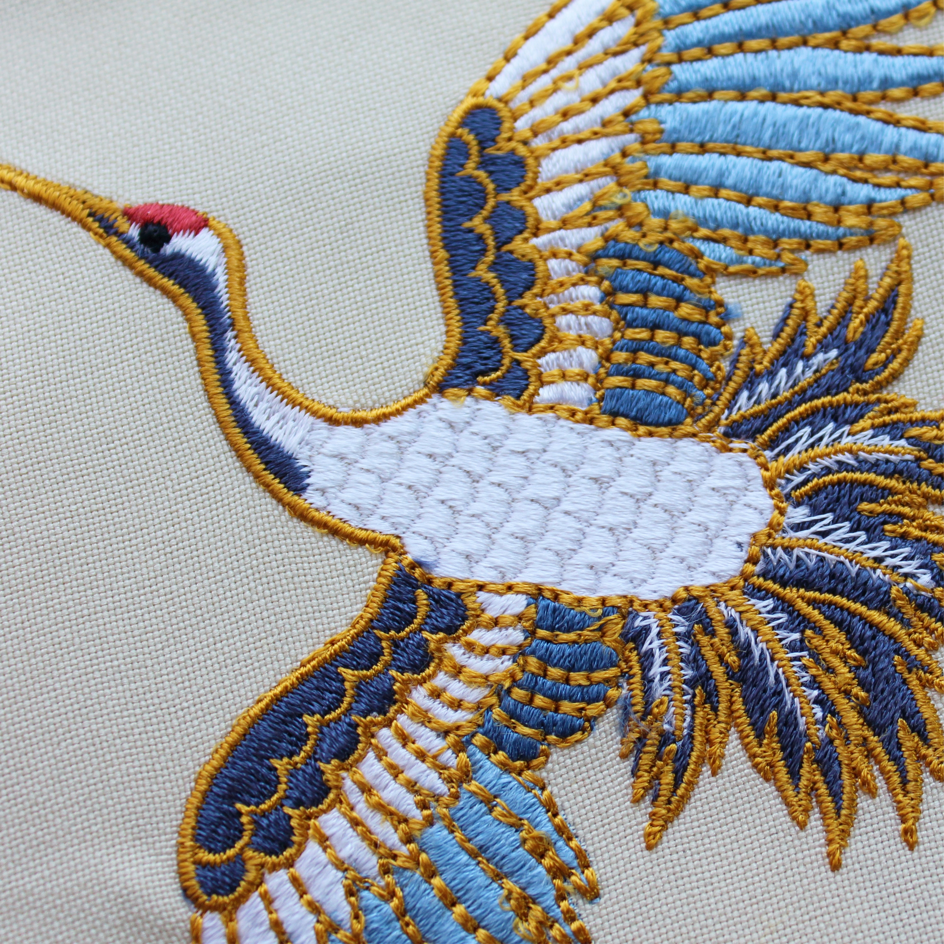 Crane Machine Embroidery Design. Bird Design | Etsy UK