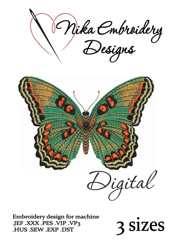 Butterfly Machine Embroidery Design - Etsy