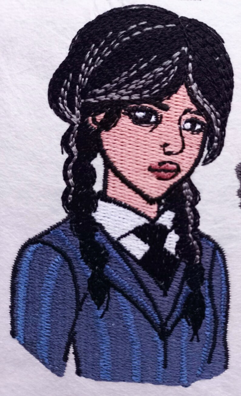 Machine Embroidery Design Wednesday Addams - Etsy UK