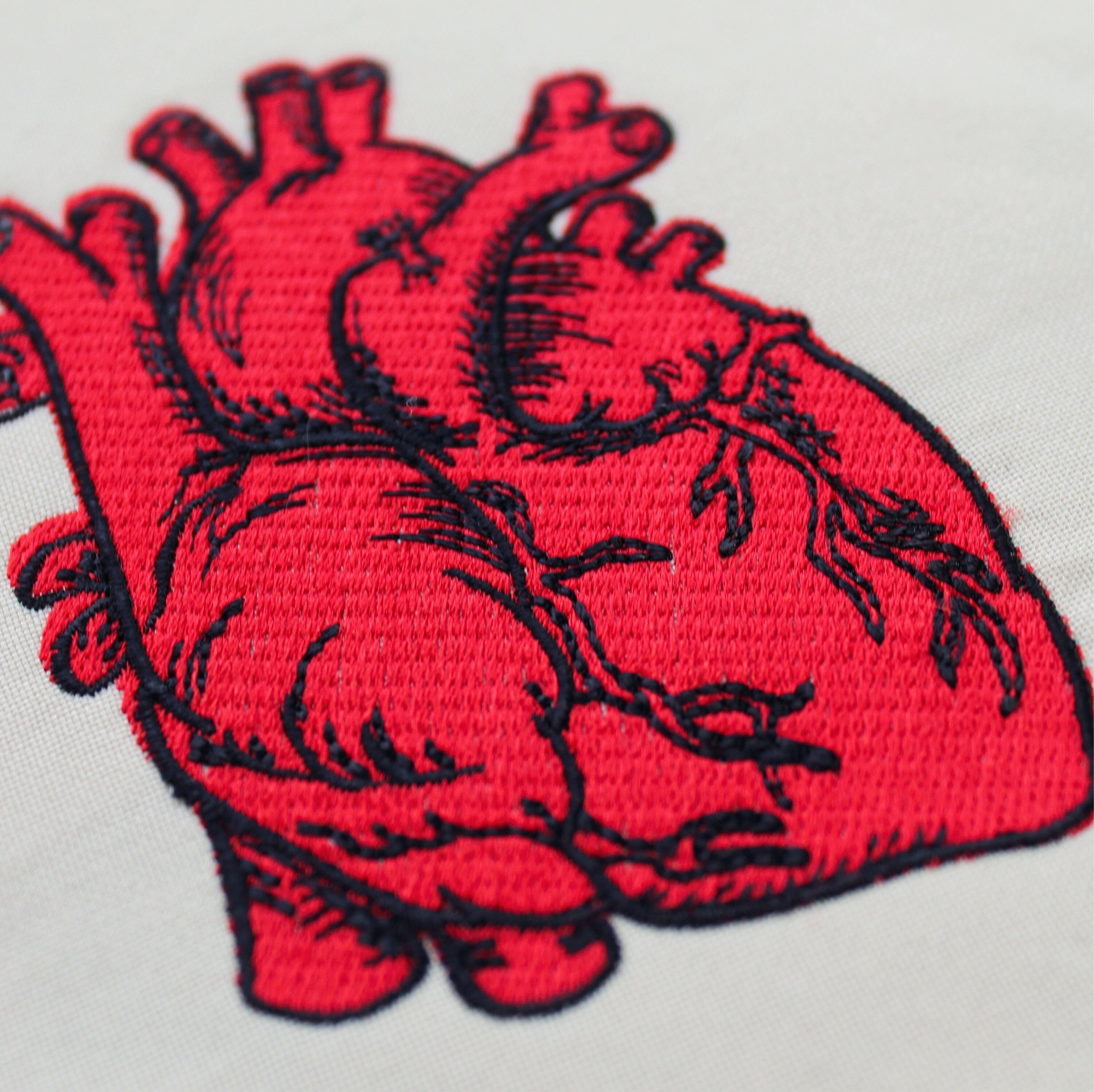 Machine Embroidery Design Anatomical Heart - Etsy