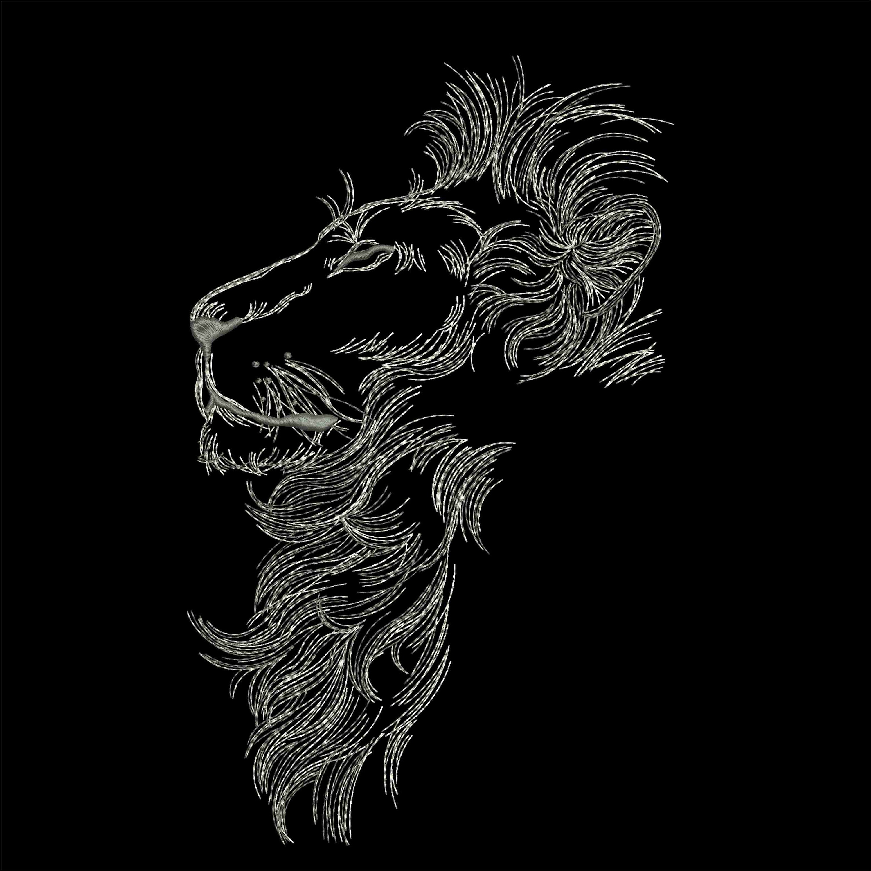 Machine Embroidery Design Lion | Etsy