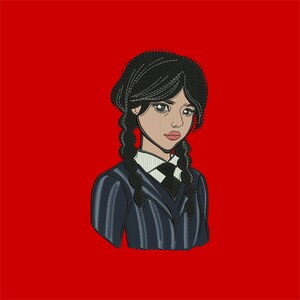 Machine Embroidery Design Wednesday Addams - Etsy UK