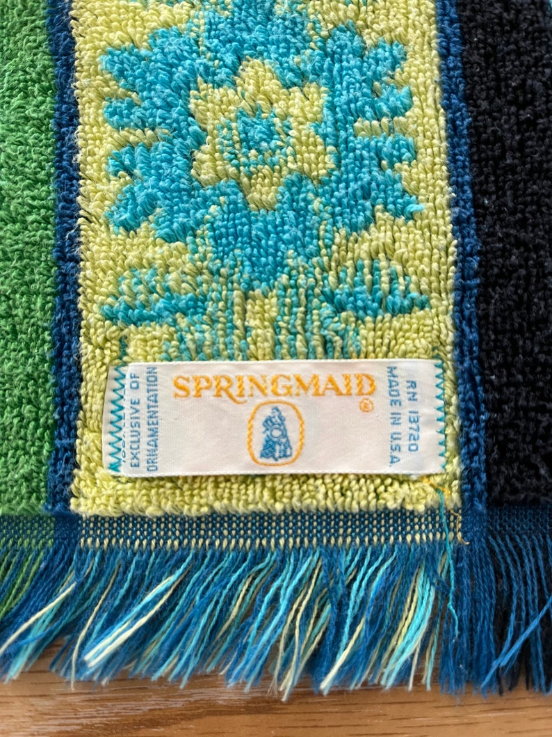 Vintage Springmaid Bath Towel Gorgeous Colors Fringe - Etsy