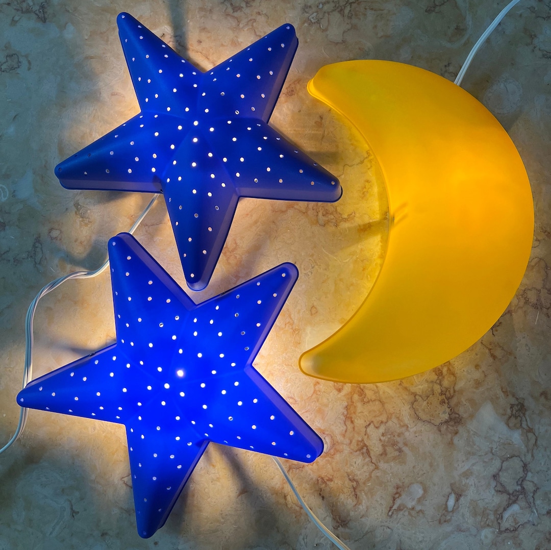 Ikea Smila Stars and Mane Moon Lights Wall Lamp Night Light - Etsy