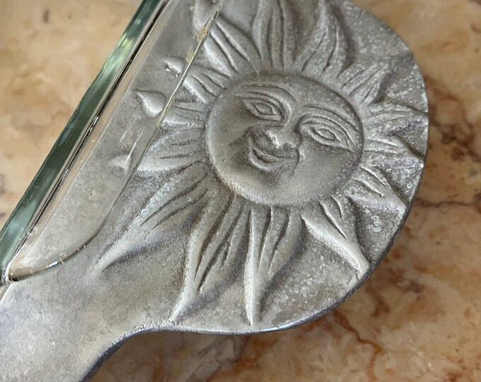 Sun and Moon Pewter Casserole Holder With Pyrex Glass Casserole/serving ...