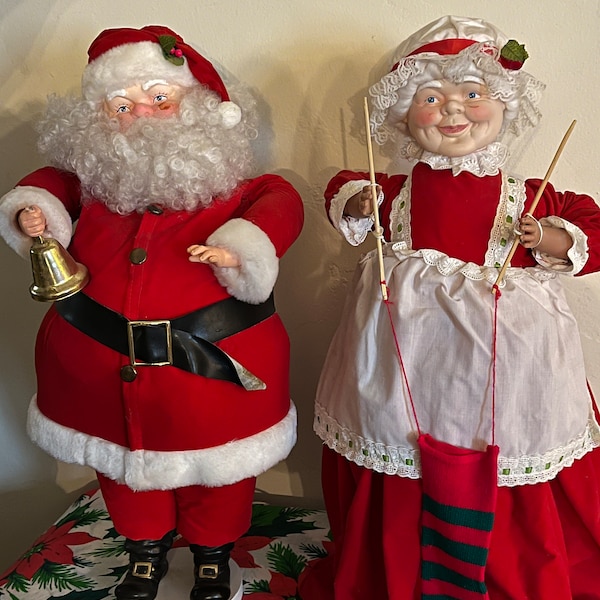 Mr and Mrs Claus Figures - Etsy