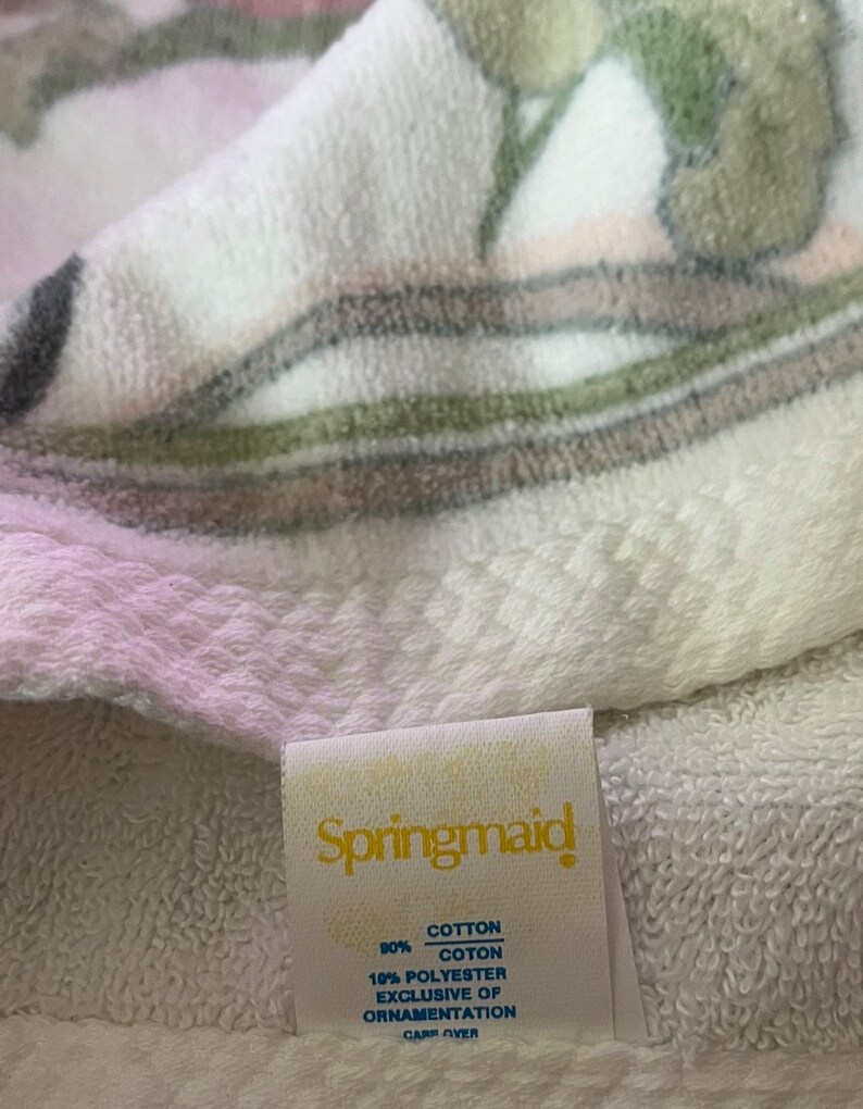 Vintage Springmaid Bath/hand Towel Floral Art Deco US Made All - Etsy
