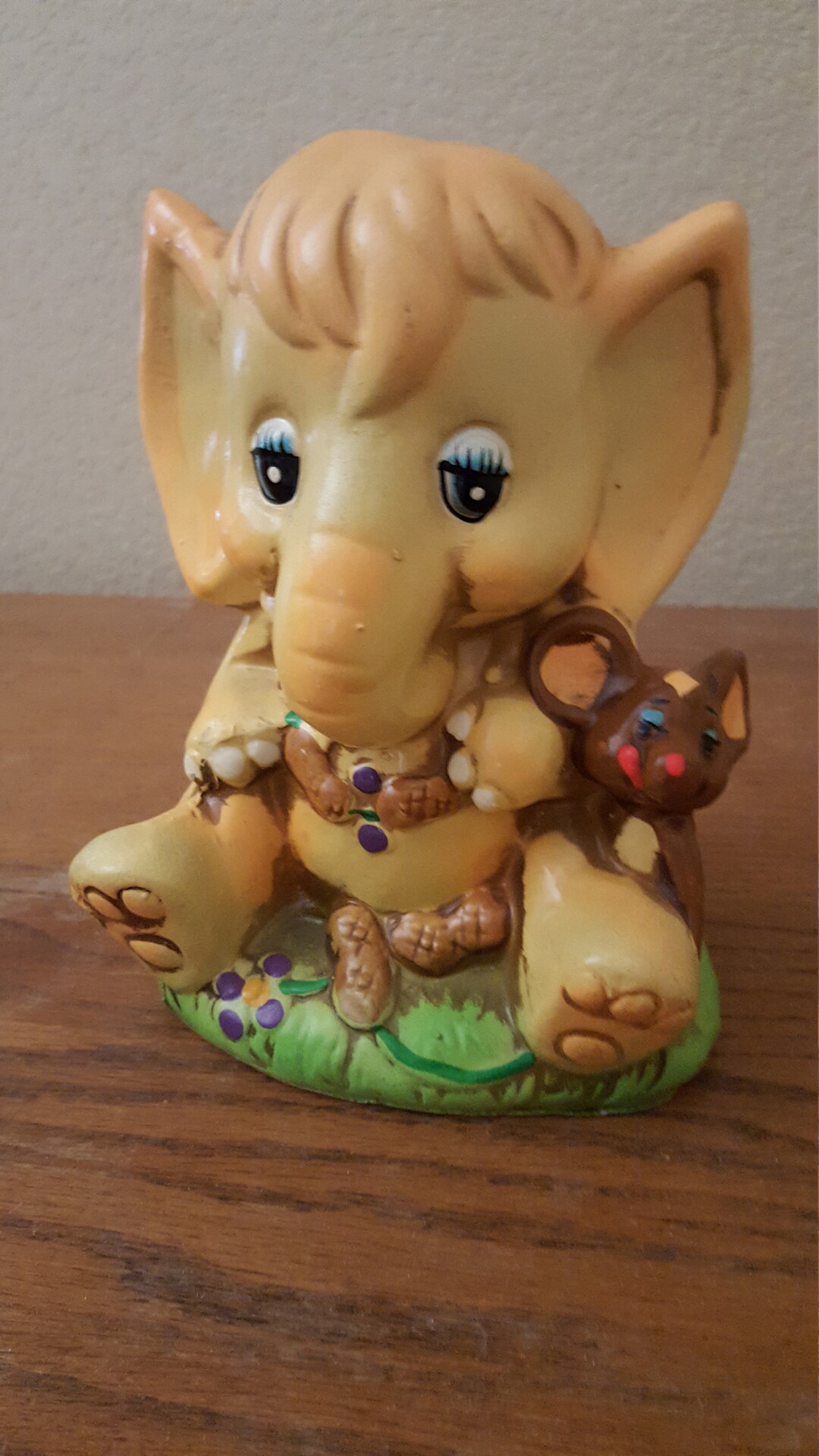 Vintage Hand Painted Elephant Coin Bank, 1950s Ceramic Collectible - Etsy
