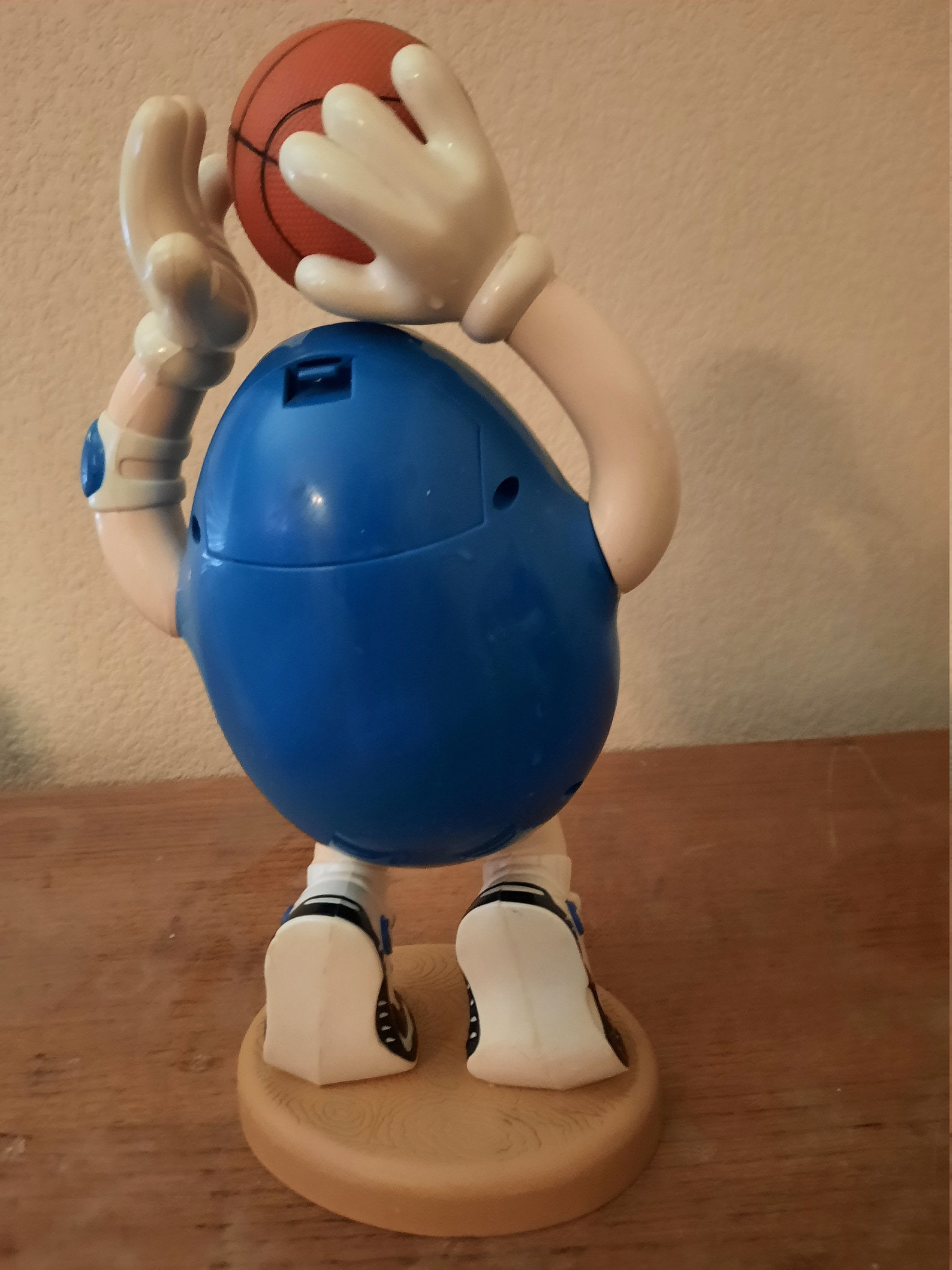 Vintage M&m's Blue Basketball Player Candy Dispenser Collectible With ...