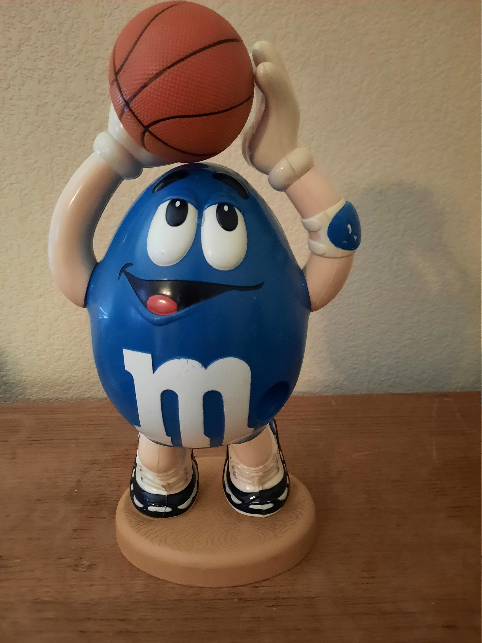 Vintage M&m's Blue Basketball Player Candy Dispenser Collectible With ...