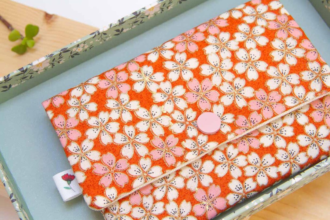 Sakura Vivid Terracotta Large Wallet - Etsy