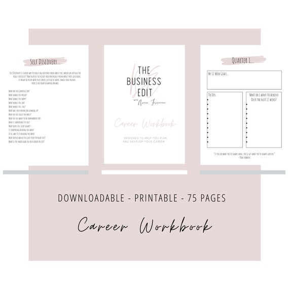 Career Workbook Digital Career Planner A4 UK/ British Self | Etsy