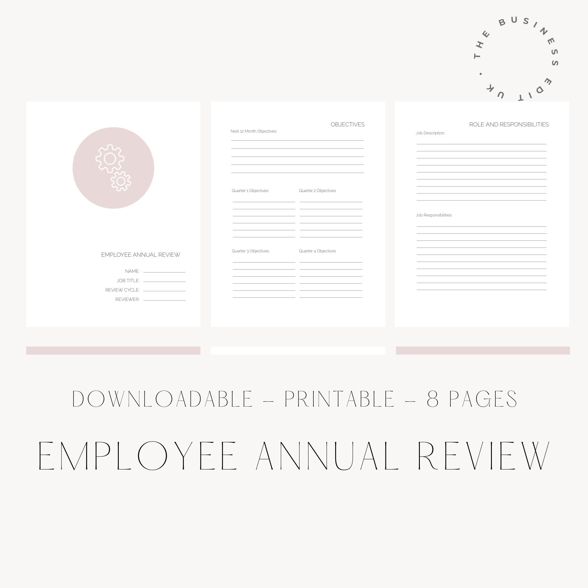 Employee Annual Yearly Review Business Performance - Etsy