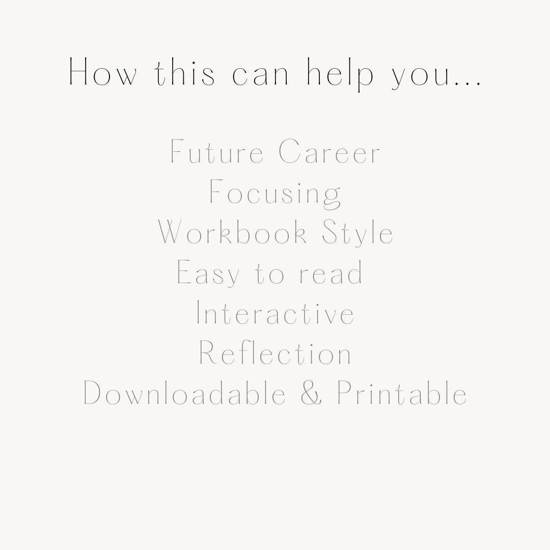 Career Workbook, Digital Career Planner, A4, UK/ British, Self ...