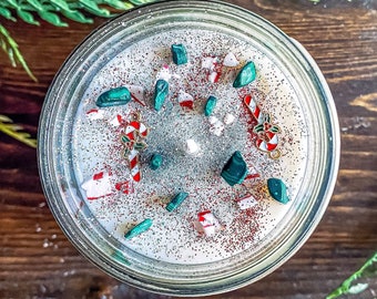 Peppermint Candy Cane Candle - Etsy