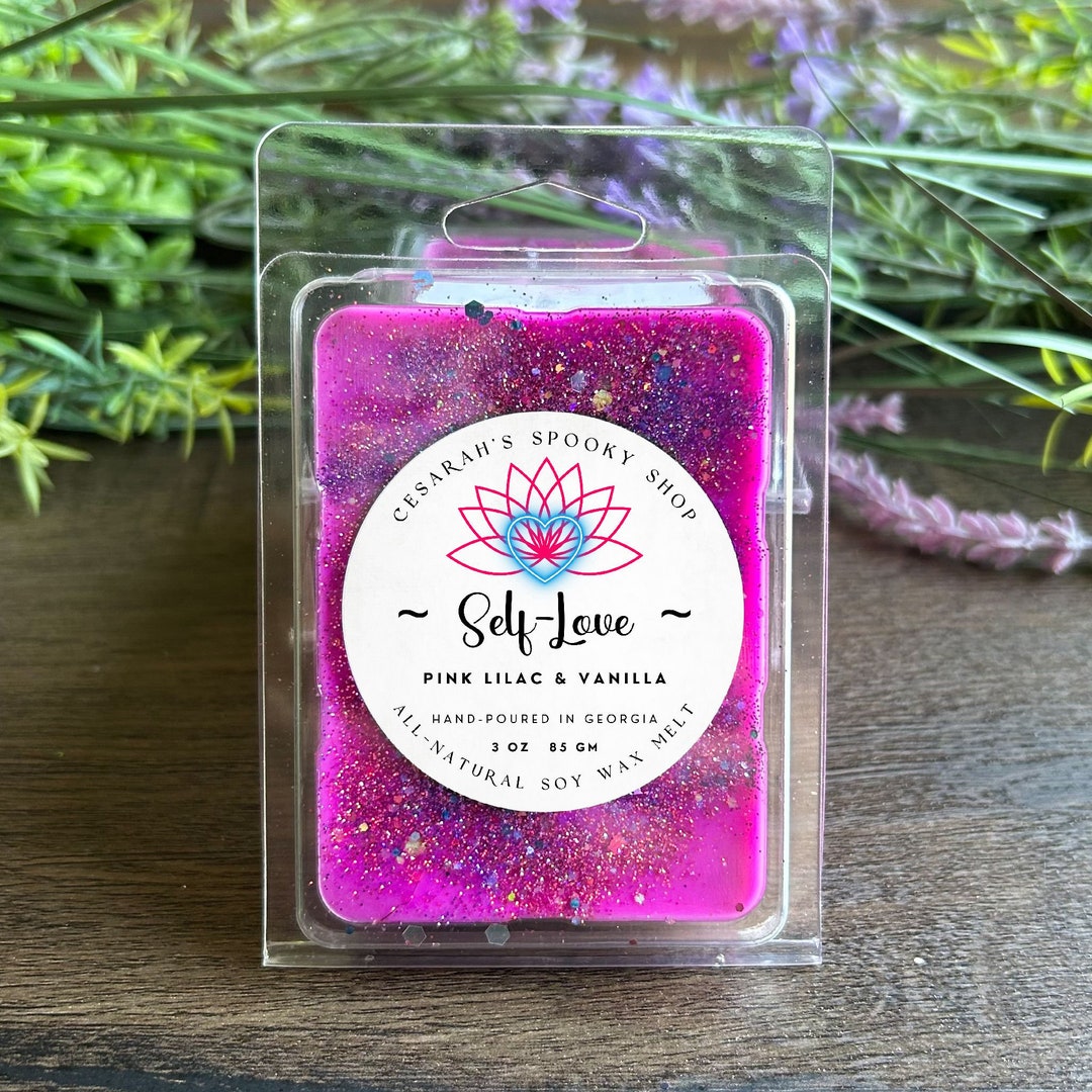 Self-love Wax Melts, Pink Lilac & Vanilla, Witchy Wax Melts, Intention ...