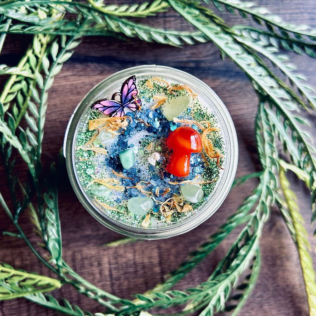 Good Vibes Candle, Positive Energy Candles, Crystal & Herb Candle ...