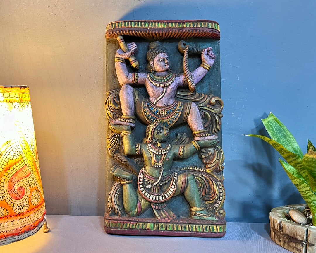 Divine Wood Carving: Lord Rama & Hanuman – Perfect Home or Office Decor ...