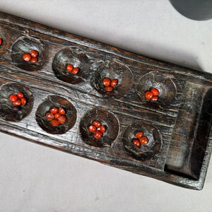 Pallankuli Antique Indian Game Board Pallankuzhi Alagulimanae Mancala ...