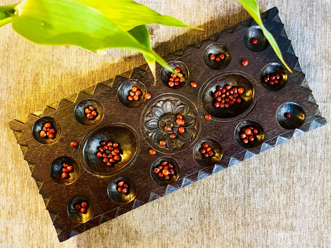 Up Cycled Indian Ancient Reused Wooden Game Board Pallankuzhi ...