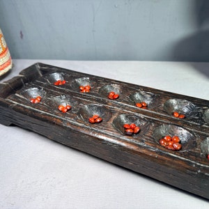 Pallankuli Antique Indian Game Board Pallankuzhi Alagulimanae Mancala ...