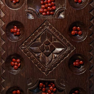 Pallankuli Antique Indian Game Board Pallankuzhi Alagulimanae Mancala ...