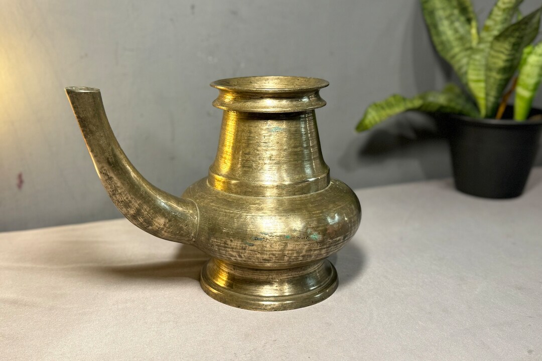 Antique Bronze Kindi Pot: South Indian Holy Water Vessel - Etsy