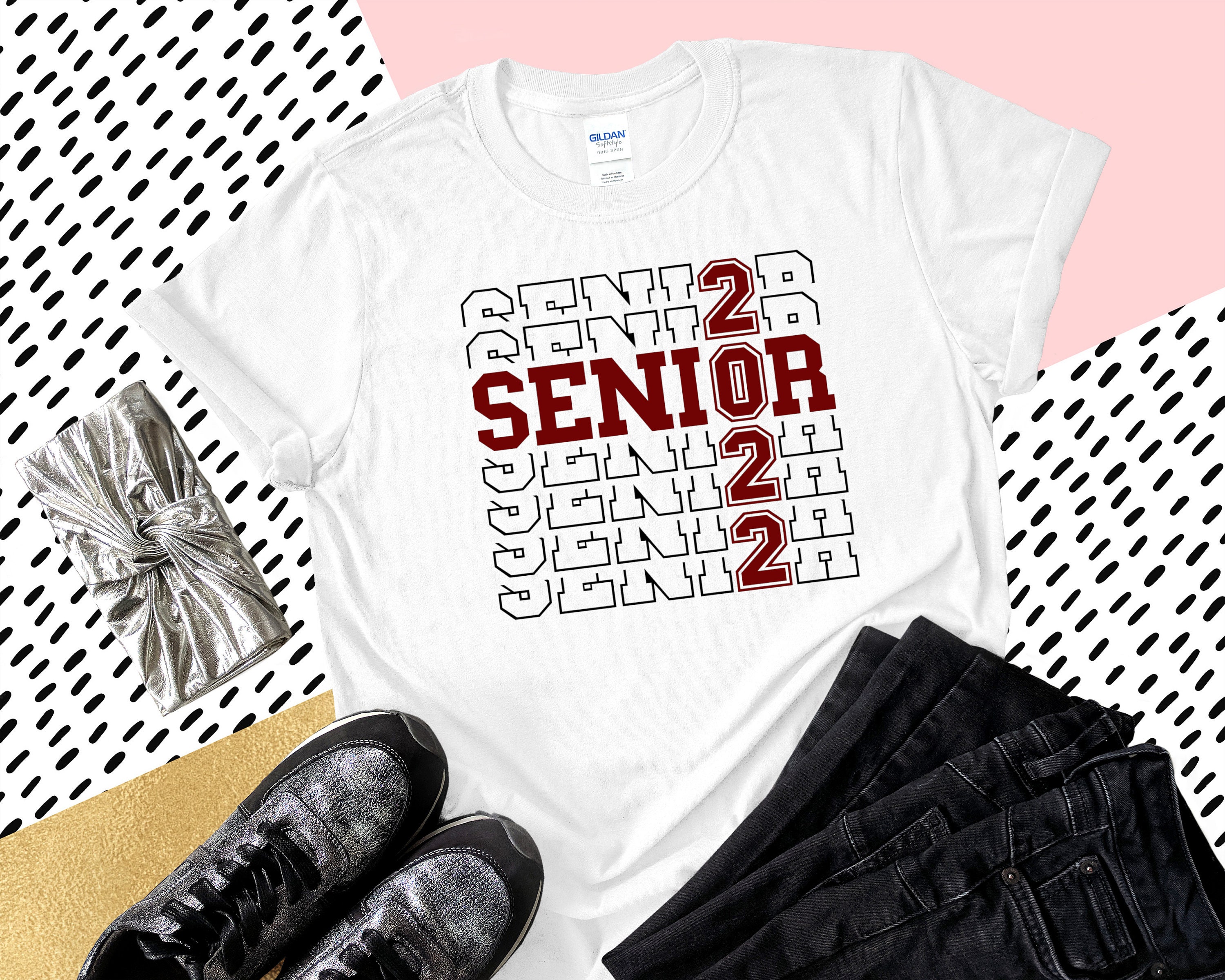 Class of 2022 Senior Repeating T Shirt, Senior 2022 Shirt, Graduation ...