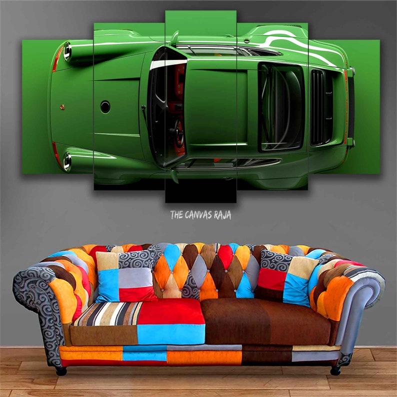 Green Car Garage Wall Art Decor 911 Carrera Canvas Print Decor - Etsy