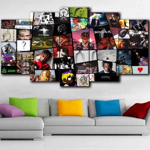 Rap Album Cover Collage Hip Hop Music Canvas Poster Wall Art Rapper ...