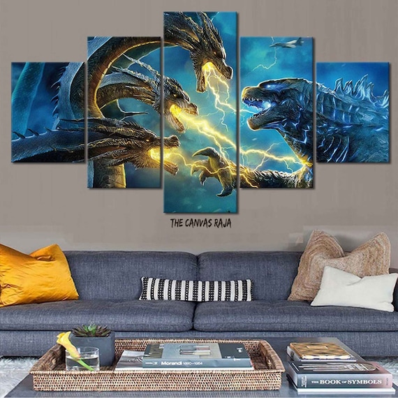 Kids Room WALL ART Decor Godzilla Fantasy Poster Hanging Print - Etsy