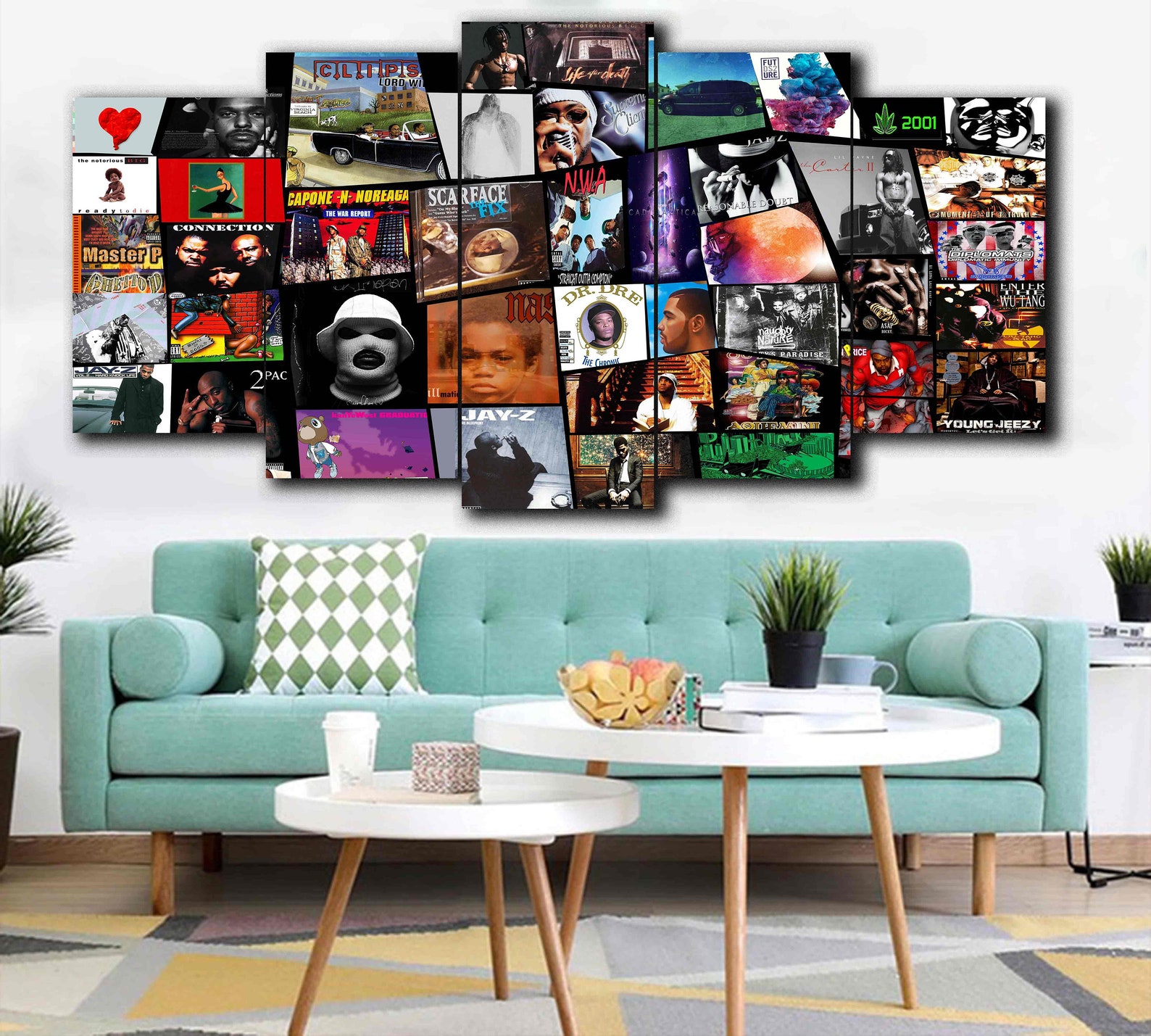 Rap Album Cover Collage Hip Hop Music Canvas Wall Art Rapper - Etsy