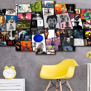Rap Album Cover Collage Hip Hop Music Canvas Poster Wall Art Rapper ...