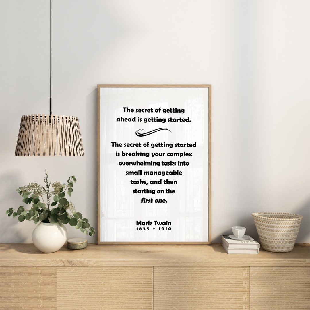 Mark Twain Motivational Quote, Wall Art Print, Unframed Print - Etsy