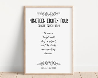 Famous First Lines - Etsy