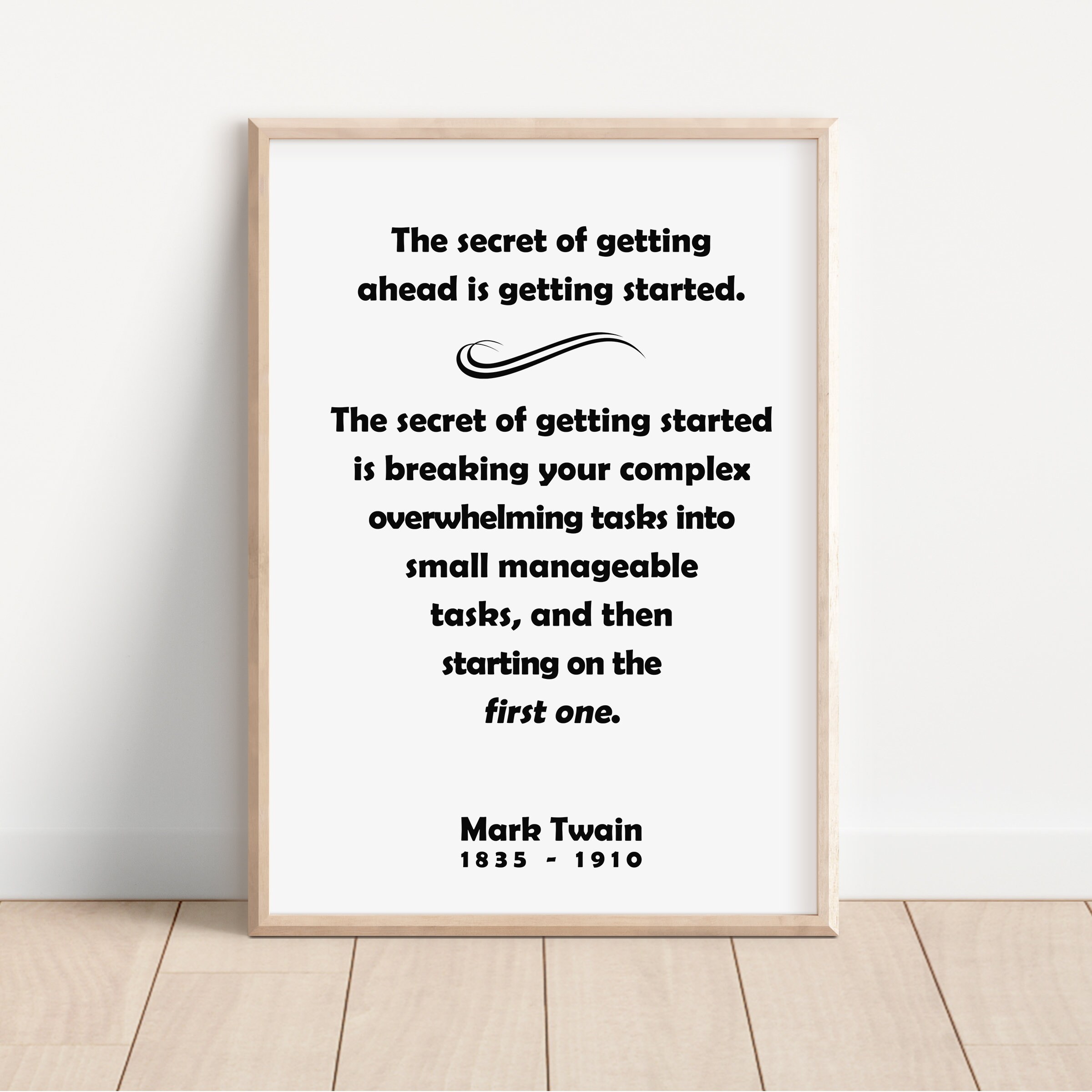 Mark Twain Motivational Quote, Wall Art Print, Unframed Print - Etsy